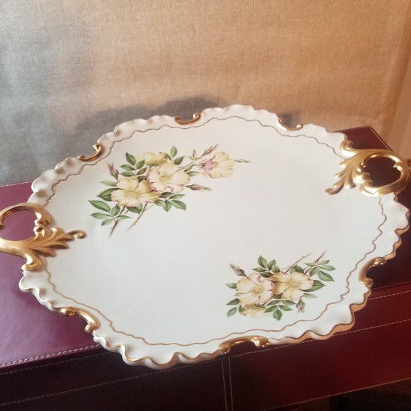 Dining | Vintage Large Hand Painted Porcelain Platter Signed | Poshmark